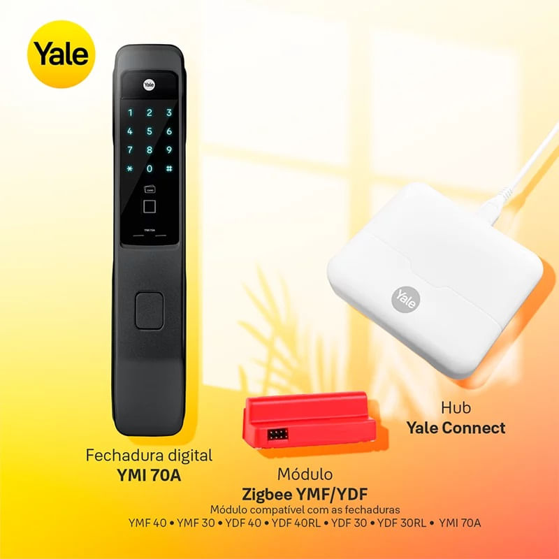 Combo Fechadura Digital Yale YMI 70A Com Yale Connect e Instalação ... Combo Fechadura Digital Yale YMI 70A Com Yale Connect e Instalação ...